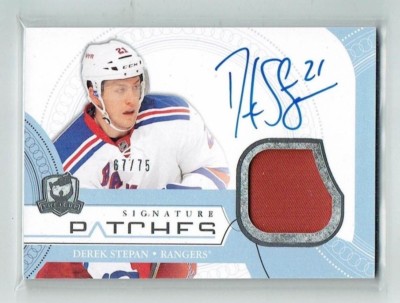 11-12 UD Upper Deck The Cup Signature Patches Derek Stepan /75 Patch ...