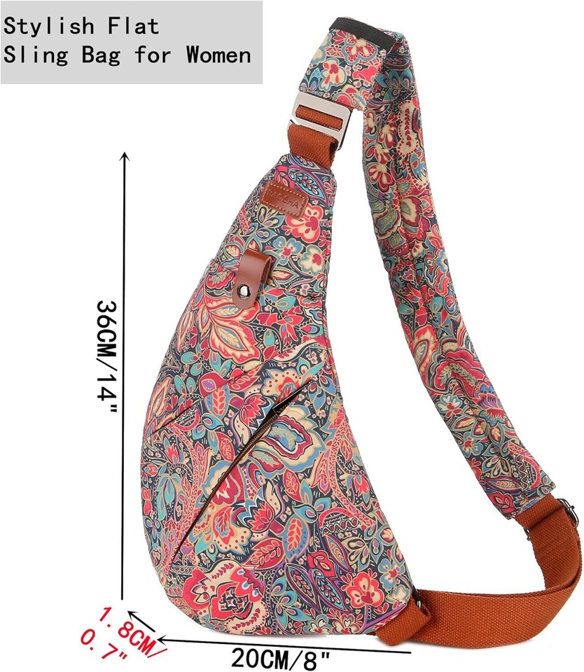 Women's Sling Bag Crossbody Chest Shoulder Anti Theft Travel purse Hs ...
