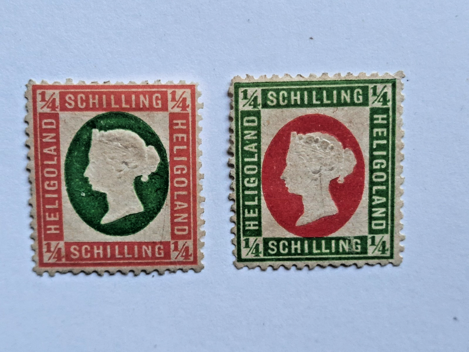 Heligoland 1873 Portrait in White Square (Printers Error). Read Desc! 1 ...