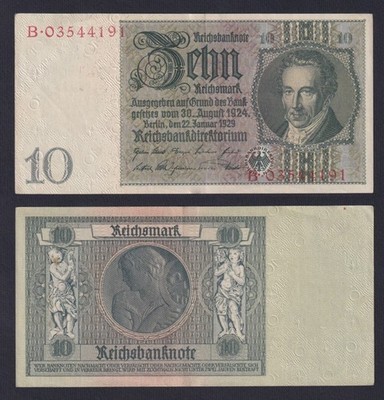 Germany Banknote 10 Reichsmark 1929 (1945) P.-180b SUP/AU | eBay