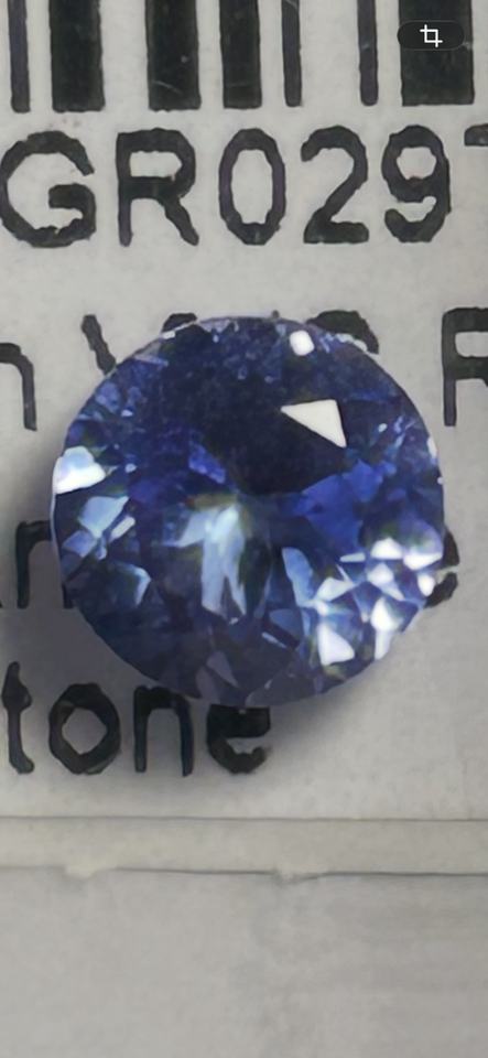 $800 1.44 ct VVS Natural Loose Blue Tanzanite 7mm Round Gemstone w ...