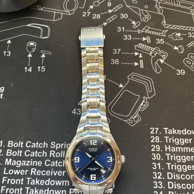 Casio Edifice Ef-106 2719 Mens Wristwatch Battery Running Rp1 for sale ...