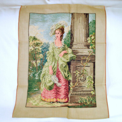 Elegant Lady Large Needlepoint Wall Tapestry Finished | eBay
