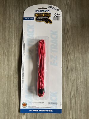 BACHMANN E-Z TRACK HO 10' RED POWER EXTENSION WIRE terminal wire ...