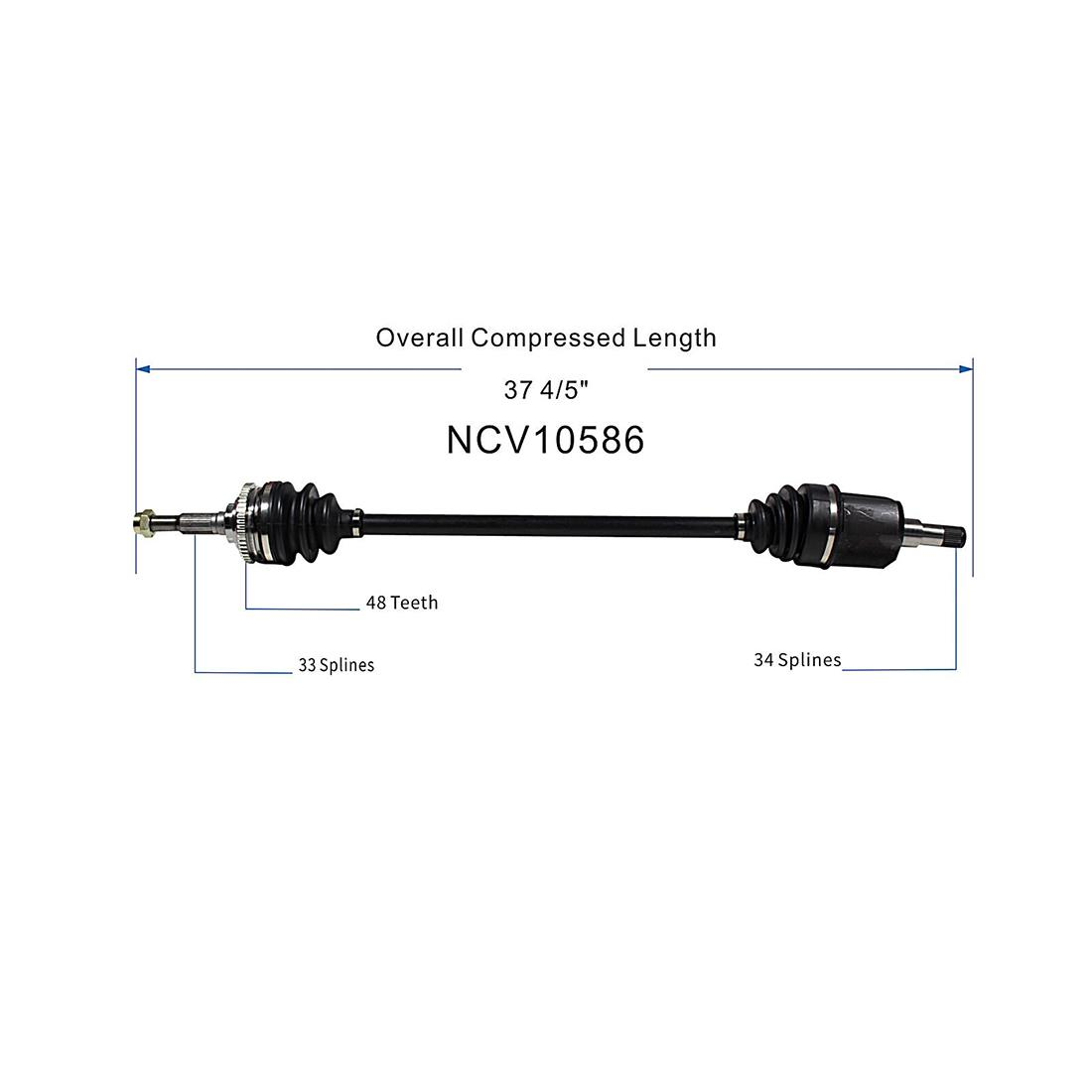 Rear Pair CV Axle CV Joint Shaft Assembly For Chevrolet Cavalier 2005 ...