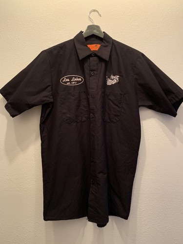 Los Lobos RedCap Work Shirt - Black Size Medium | eBay
