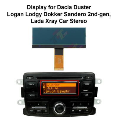 Display for Dacia Duster Logan Lodgy Dokker Sandero and Lada Xray Radio Stereo | eBay UK