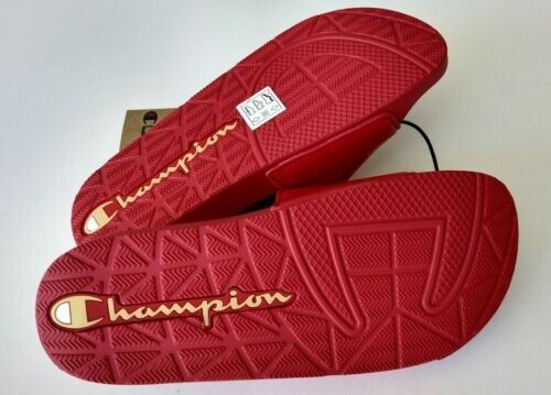 Champion ~Slides Shoes Sandals~ Red Gold White woman size 6,7 and 8 ...