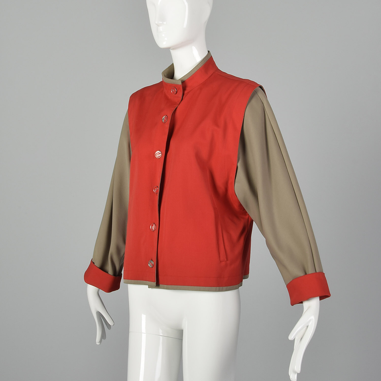 Medium Louis Feraud 1980s Color Block Jacket Vintage Spring VTG Coat ...