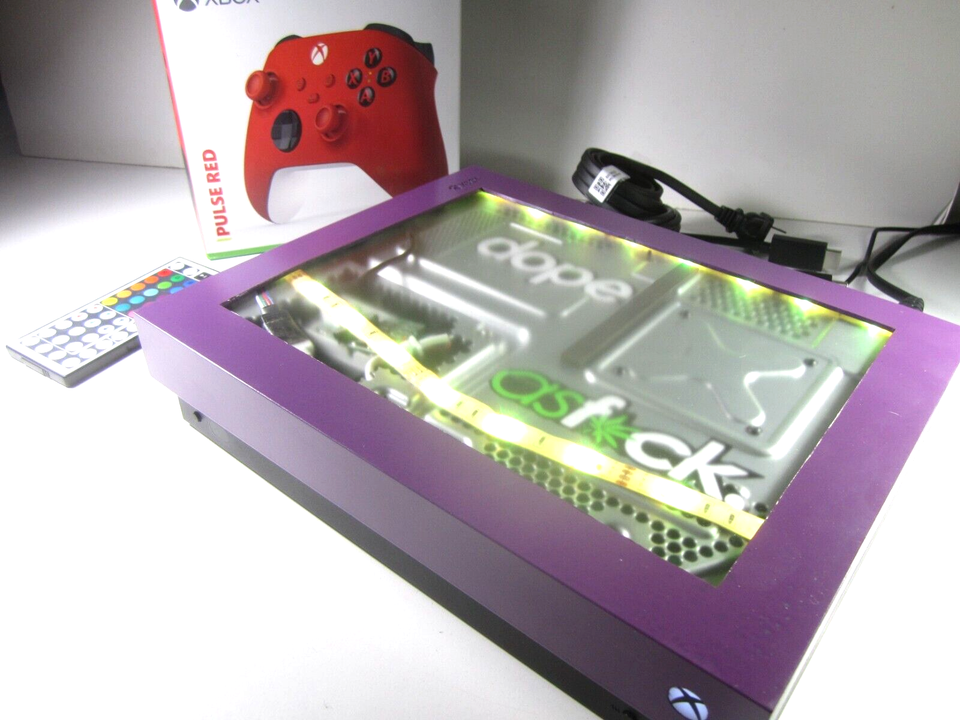 New! Custom Microsoft Xbox One X Purple 1TB Video Gaming Console w ...