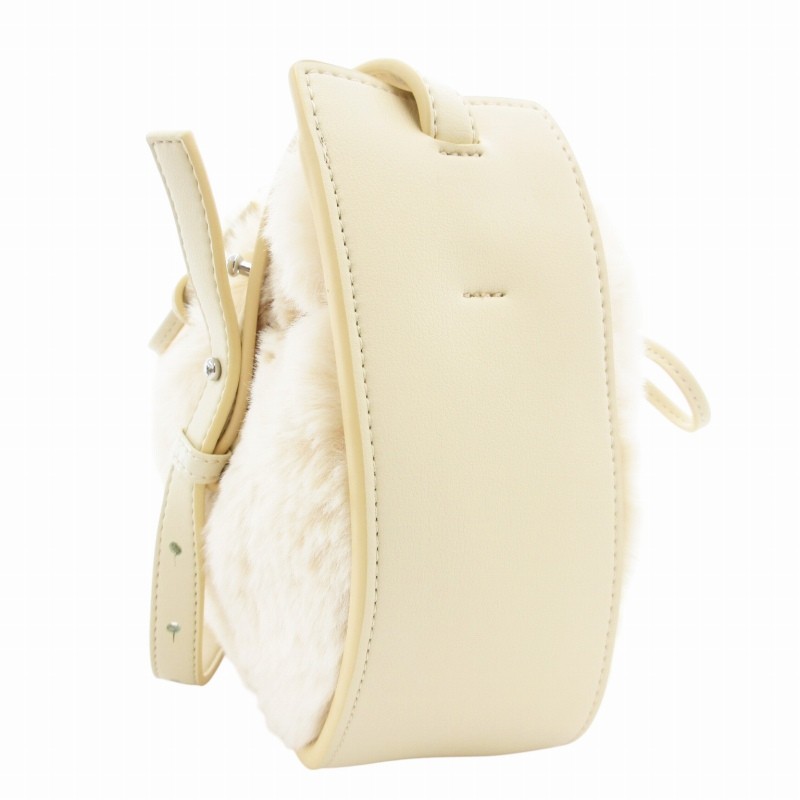FRAY I.D Drost Fur Shoulder Bag rossbody Faux Ivory FWGB215306 GV Women ...