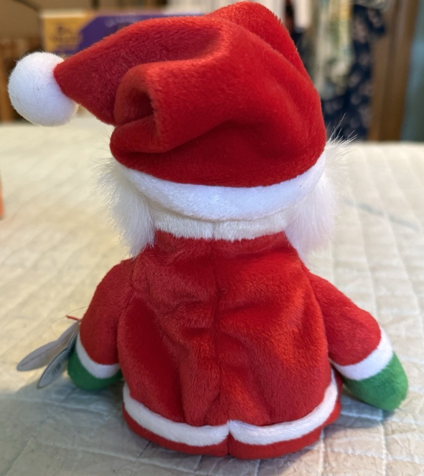 NWT TY 1998 Rare Retired Santa Beanie Baby Pristine W/ Tag Errors | eBay