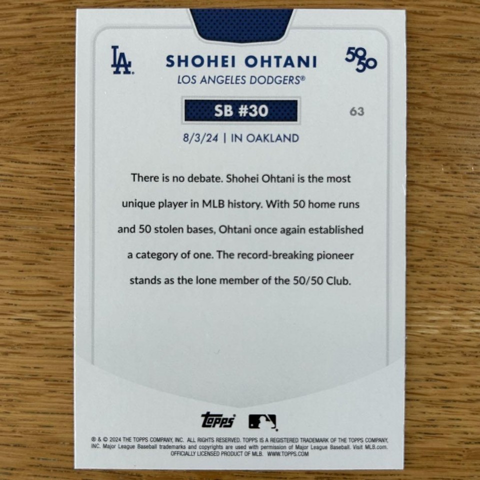 Sb 30 Otani Shohei 50/50 Ohtani 2024Topps 5p | eBay