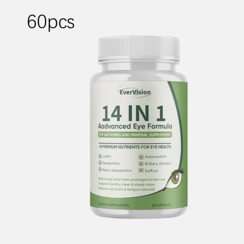 60 Pieces Vision Protection Pill Eye Formula Evervision 14 in 1 Eye Sup ...