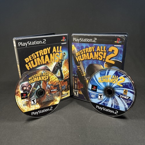 Destroy All Humans! 1 & 2 Lot (Sony PlayStation 2 PS2) CIB (TESTED ...