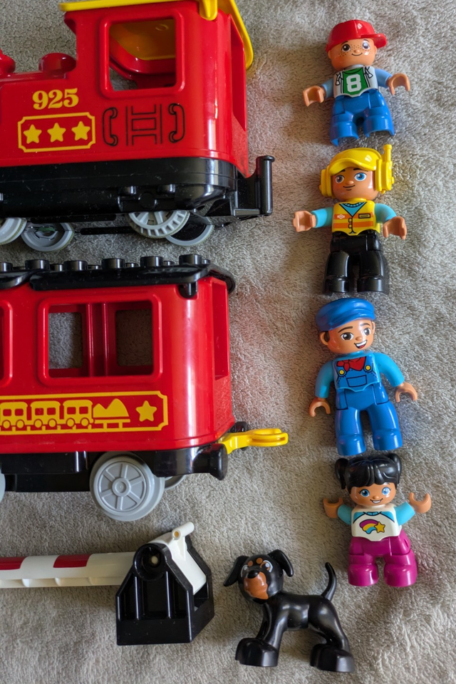 Lego DUPLO Steam Train Lot Engine Cars Tracks Bridge Lot 10872 10874 | eBay