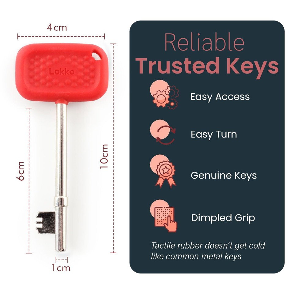 Radar Key for Disabled Toilets UK 3 Pack - Boxed with Bonus Toilet Use ...