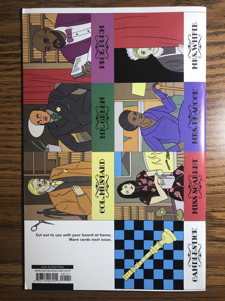 CLUE CANDLESTICK 1 NM/NM+ DASH SHAW COVER & STORY IDW COMICS 2019 | eBay