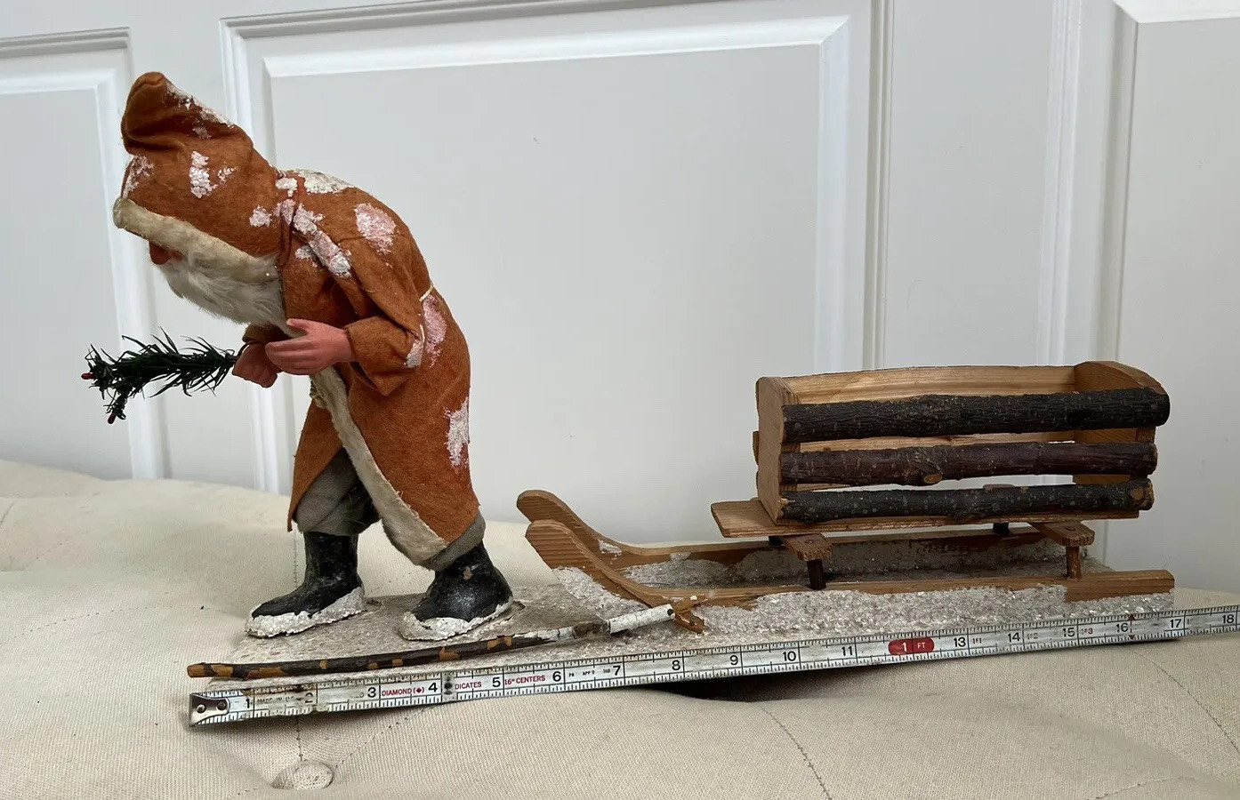 Rare Antique Papier-mâché German Belsnickle Christmas Santa Claus With ...