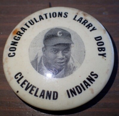 1947 PM Pin Congratulations Larry Doby Cleveland Indians Pinback | eBay