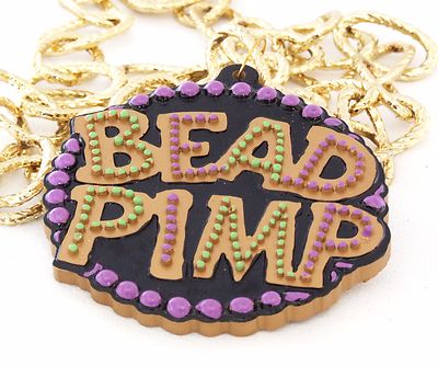 Bead Pimp Mardi Gras Bead Necklace New Orleans Party Bling Flash Pimpin ...