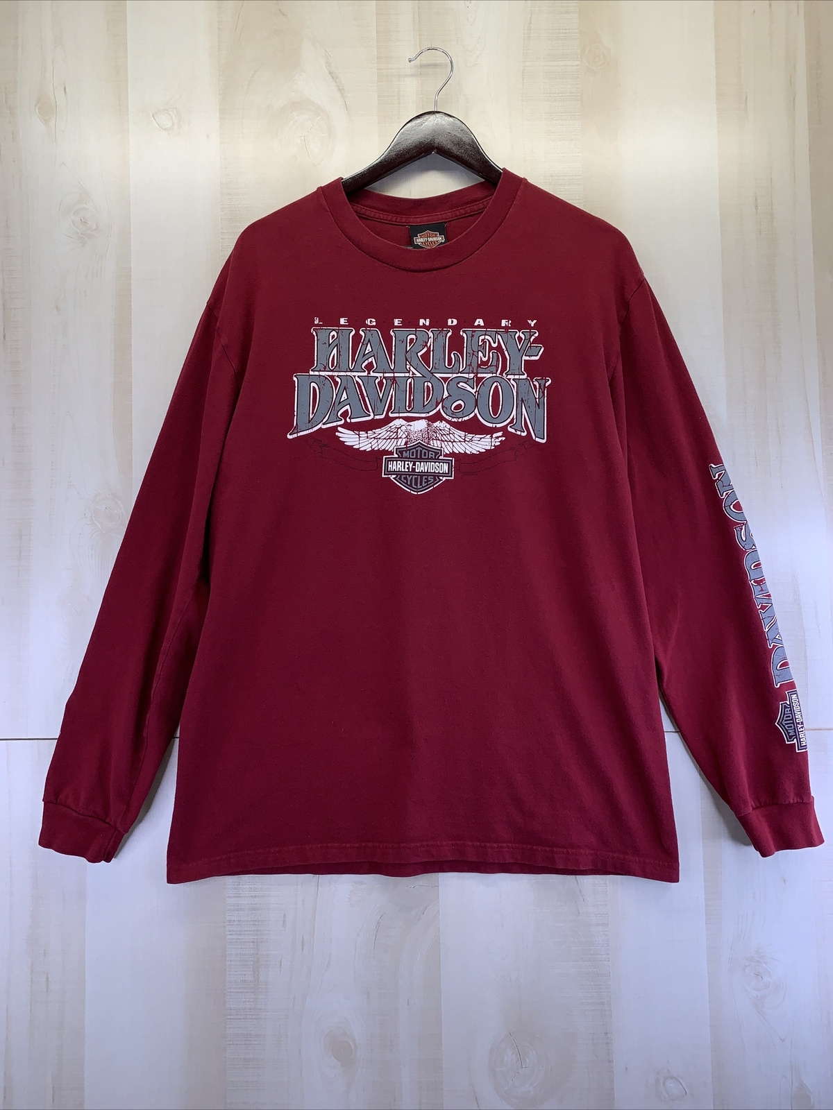 Harley Davidson Legendary Distressed Graphic Logo Sle… - Gem