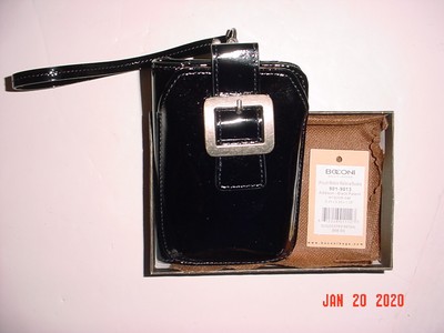Boconi Black Patent Leather iPouch Mobile Wallet w / Buckle - SRP $68 ...