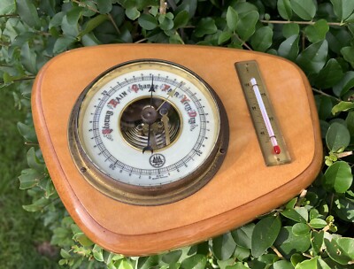 Vintage Retro Huger Barometer Thermometer West Germany Mid Century ...