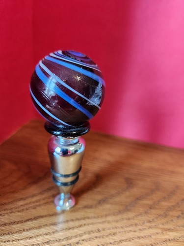 ROUND GLASS ART GLASS GALL WINE BOTTLE STOPPER | eBay
