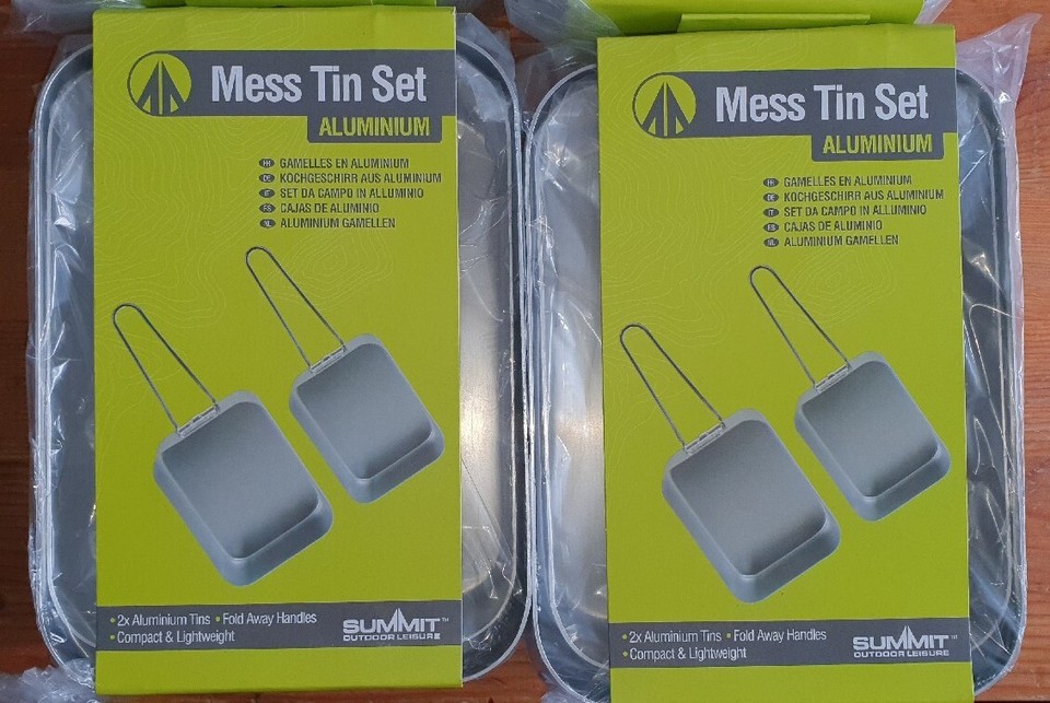 Survival Aluminium 2 Pack mess tins for Camping Hiking Ultra Light 1. 6 ...