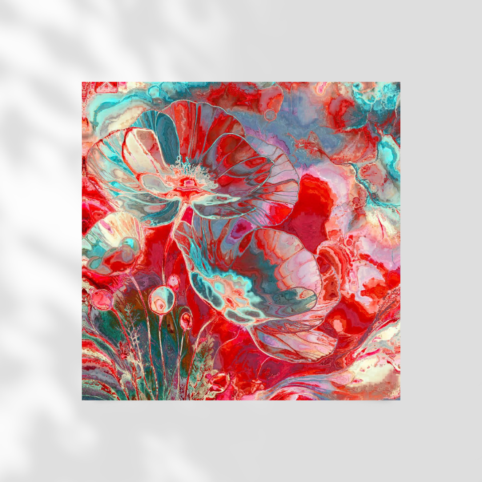 Floral Fine Art Print 8x8 Archival Botanical Wall Art Abstract Flower ...