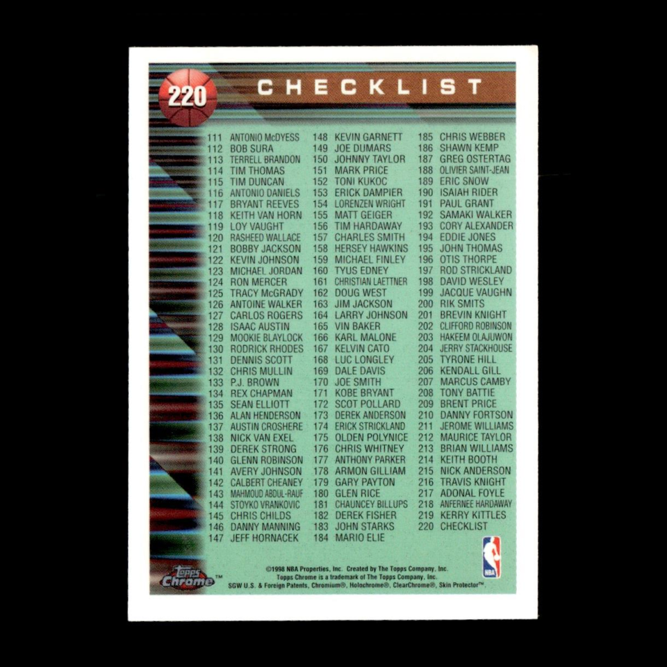 Dikembe Mutombo #220 1999-00 Topps Chrome Atlanta Hawks Basketball Card ...