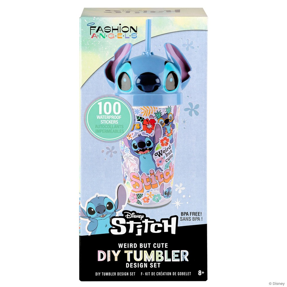 Fashion Angels: Disney Stitch DIY Tumbler Kit - 16oz Cup, 100 Stickers ...