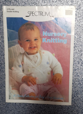 vintage baby knitting patterns spectrum dk 4 ply cardigans booties ...