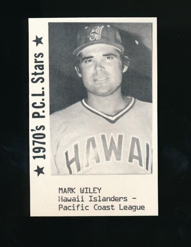 1976 1970's P.C.L. Stars Mark Wiley Hawaii Islanders super rare card | eBay