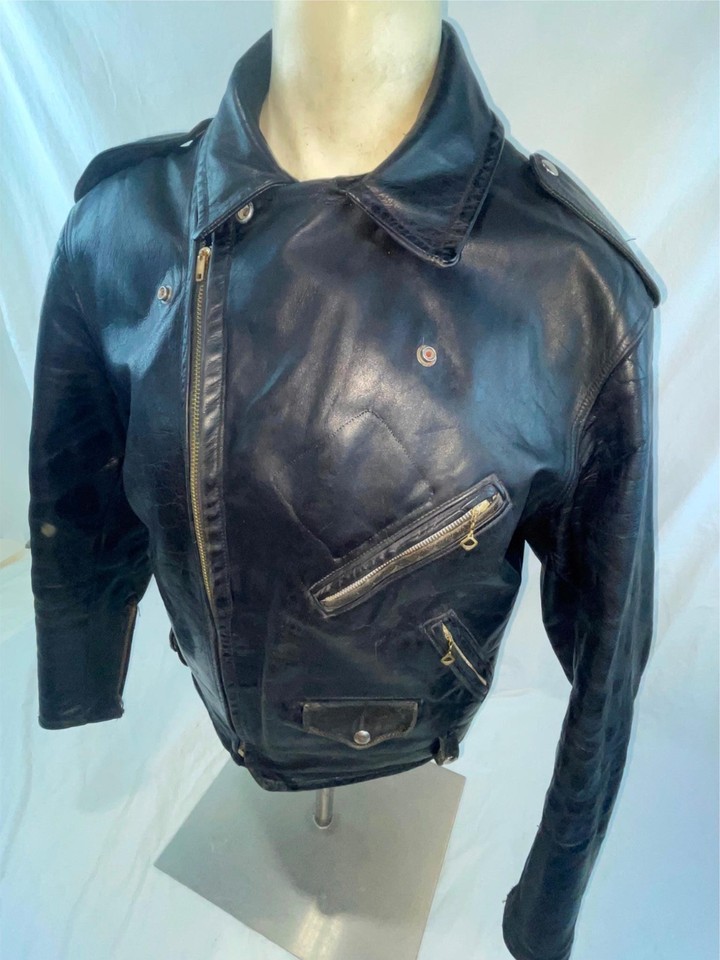 VTG 50S 60S MENS M BECK NORTHEASTER FLYING TOGS LEATHER MOTORCYCLE ...