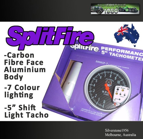 Splitfire 5" TACHO Shift Light 7 Color Change Lighting 11,000 RPM Carbon Fibre | eBay Australia