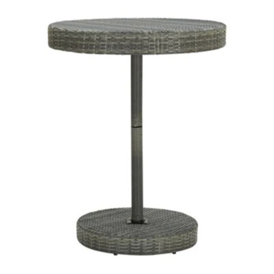 Garden Table Grey 106 Cm Poly Rattan Round | eBay