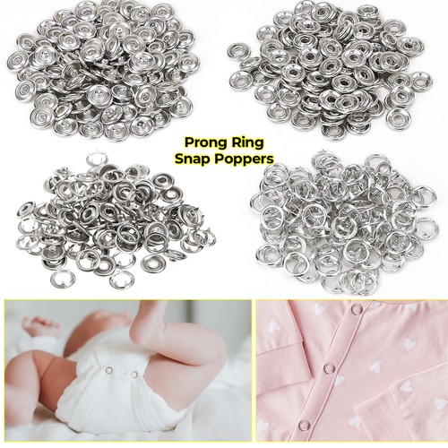 10-1000pcs à Pression Popper Attaches Mâchoire Bague Boutons-Pression ...