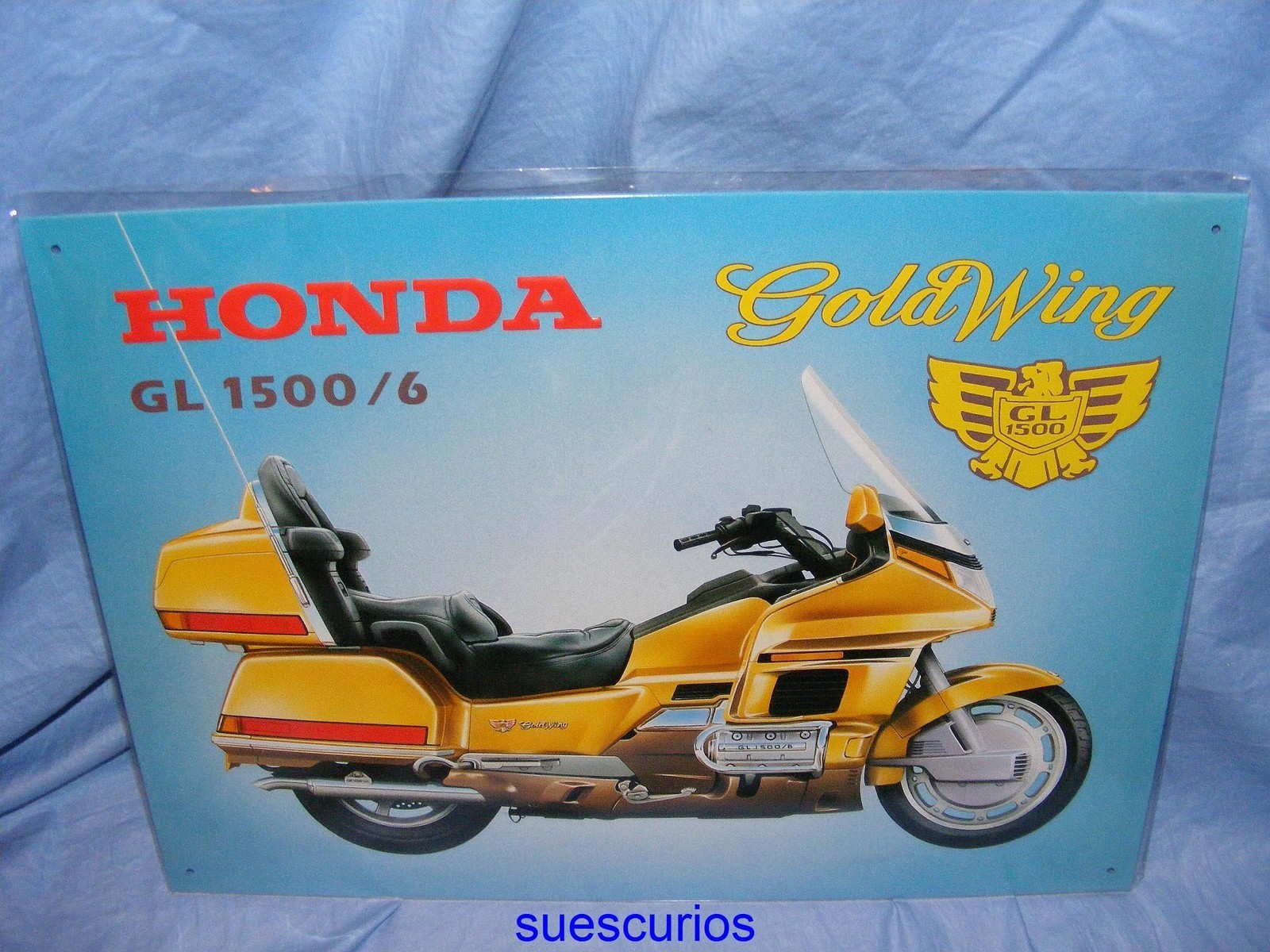 Metal Advertising Sign Motorbike Honda Goldwing Garage Classic Bike Tin ...