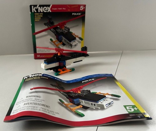 K'NEX Rescue Police Helicopter 54 Piece Set 2007 10601/77563-100% ...