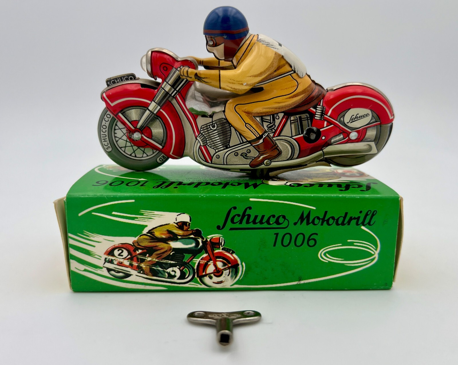 Schuco Motorcycle Motodrill #1006 Wind-Up Tinplate Mint Condition | eBay