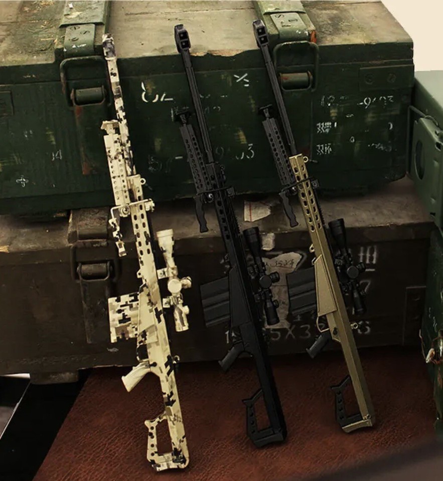 Airsoft Desktop Barrett Sniper Rifle Gun Model Collectible With Moving ...