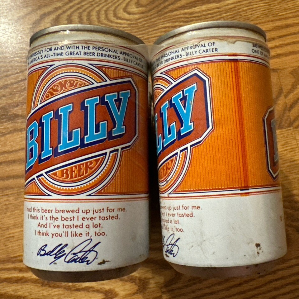VINTAGE BILLY BEER CANS UNOPENED EMPTY 6 PACK CANS W/ CAN RING | eBay