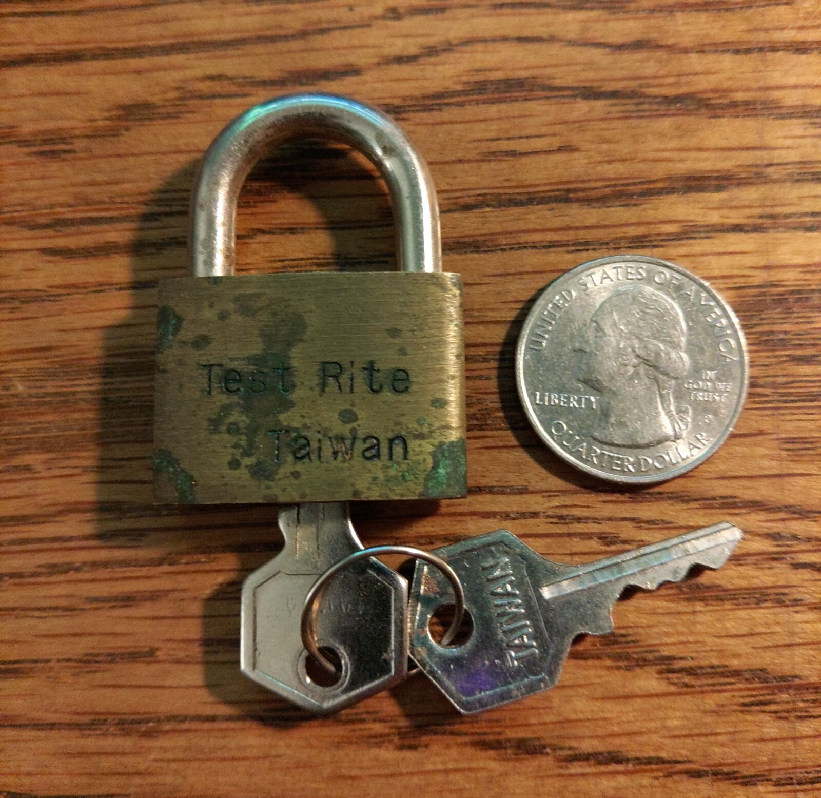 vintage small lock and keys test rite taiwan working order | eBay