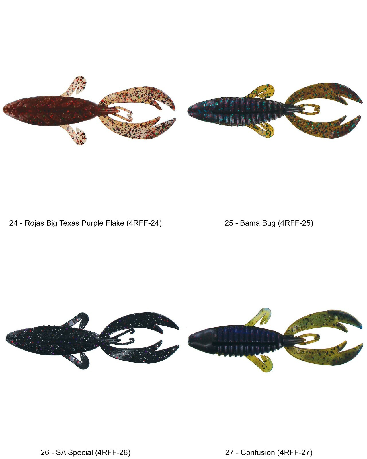 Big Bite Baits Rojas Fighting Frog (4RFF) Any 29 Colors 4 Inch Fishing ...