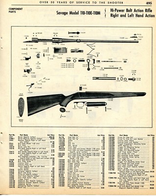 Savage Model 111 Parts Diagram Savage 110 Parts Schematic