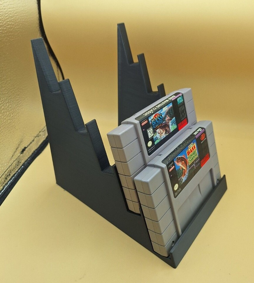 Super Nintendo Game Display Stand Tiered, Holds Up To 5 NA SNES Carts ...