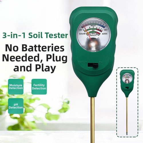 User Guidance Included 3-in-1 Soil Tester PH Measurement No Batteries ...