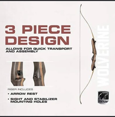 Bear Archery Wolverine Bow Bear Archery Wolverine Takedown - 62\", 29 ...